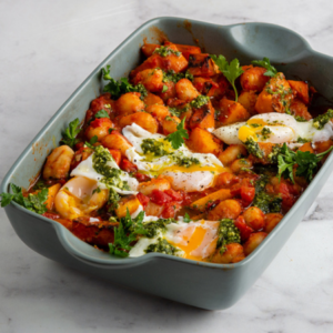 Gnocchi, Butternut, Pesto & Egg Tray Bake - SAPA